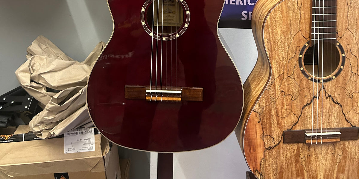 Ortega Family Series Pro Full Size Guitar Solid Cedar/ Mahogany Wine R ...